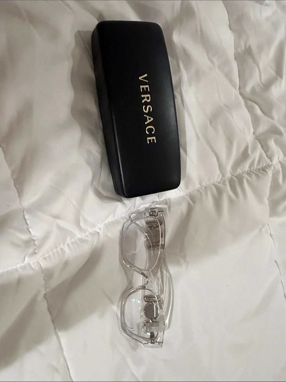 Versace | Accessories | Versace Transparent Clear Frame Glasses With ...
